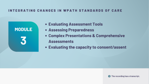 Integrating Changes in WPATH Standards of Care - Gender Health Training ...