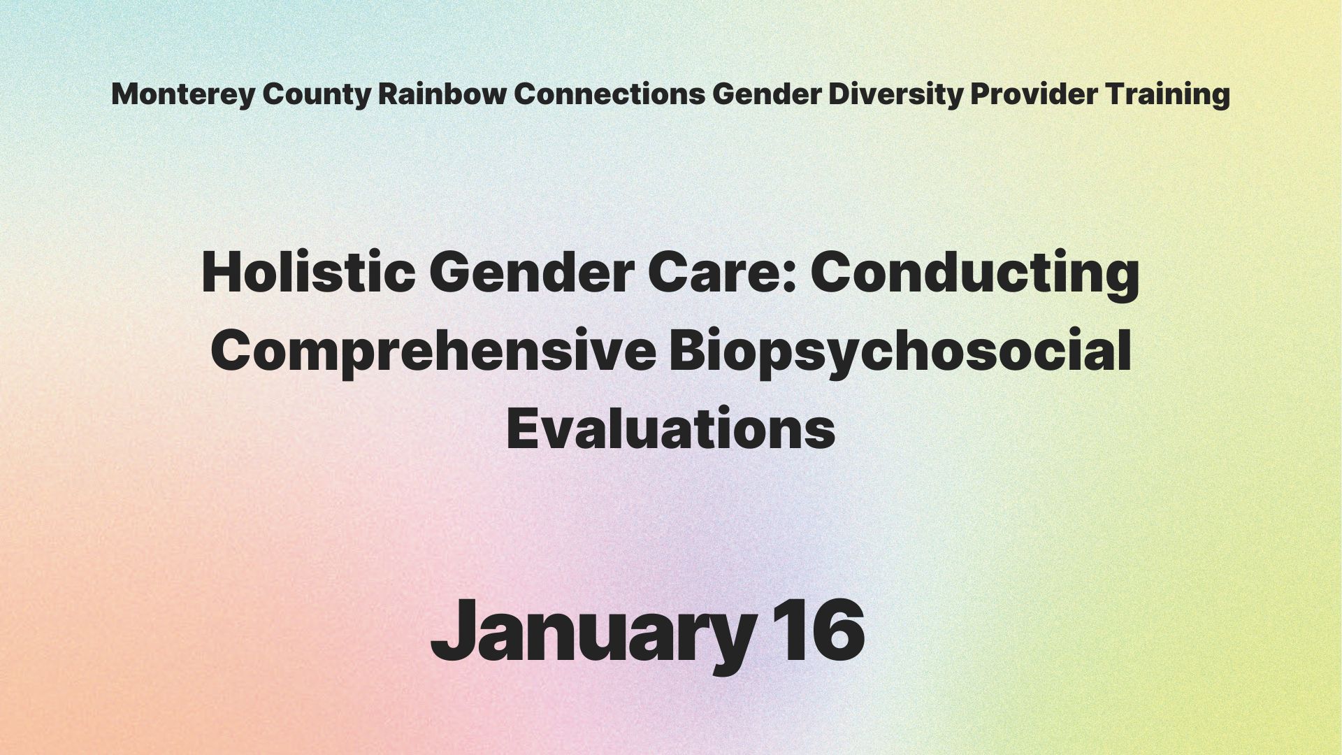 Gender Affirming Trainings - Gender Health Training Institute