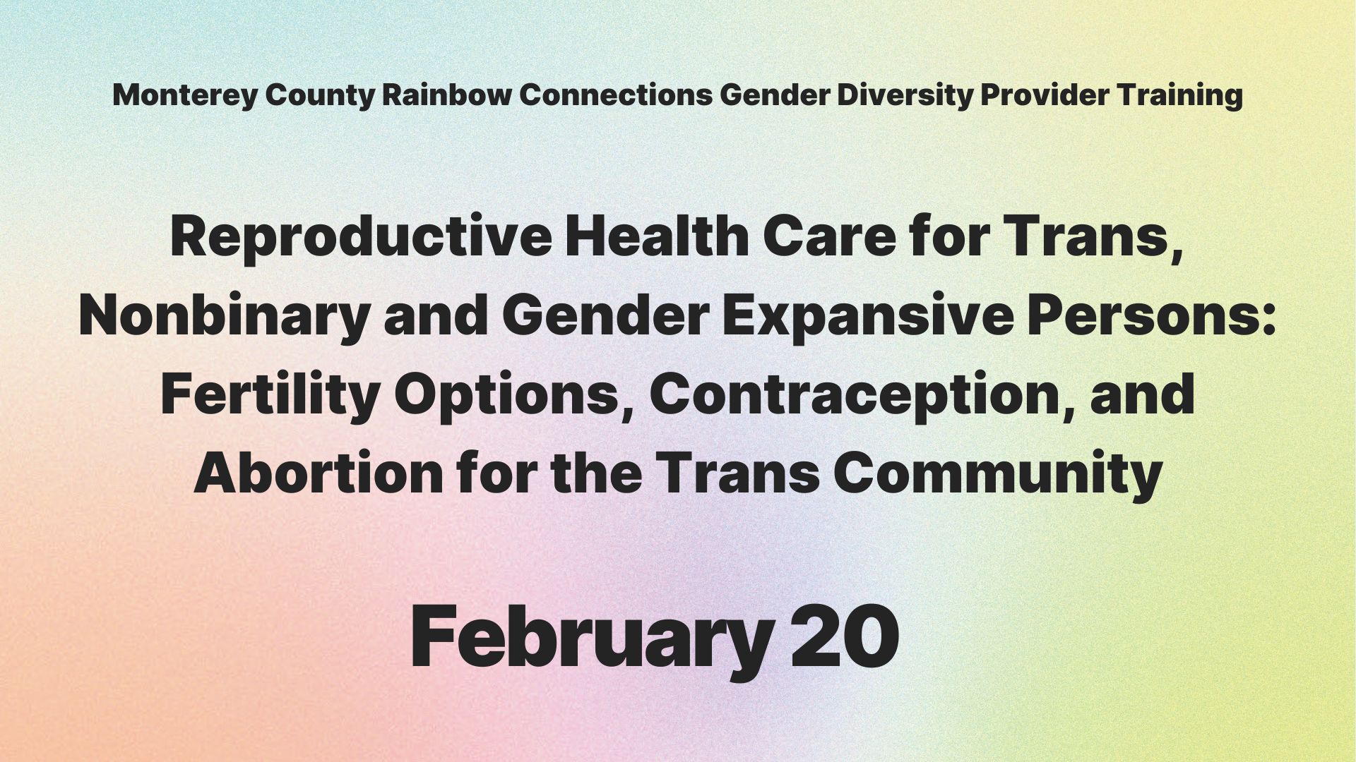 Gender Affirming Trainings - Gender Health Training Institute