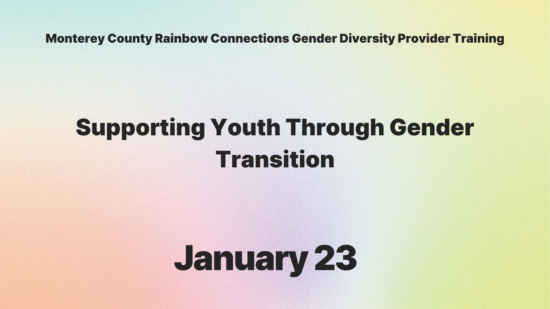 Gender Affirming Trainings - Gender Health Training Institute